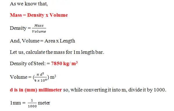 Easy Way To Calculate Unit Weight Of Steel Rod | 6 Types Of Steel ...