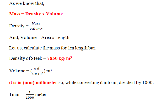 Easy Way To Calculate Unit Weight Of Steel Rod | 6 Types Of Steel ...