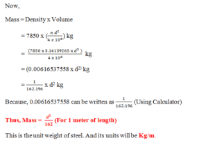Easy Way To Calculate Unit Weight Of Steel Rod | 6 Types Of Steel ...