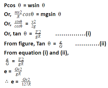 The Geometric Design Of Railway Track With Numerical Example