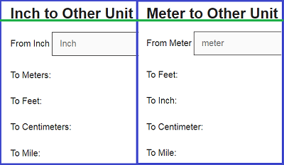 Inches To Other Units Converter