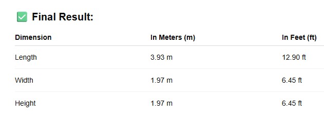 Water Tank Dimensions Calculator - Design